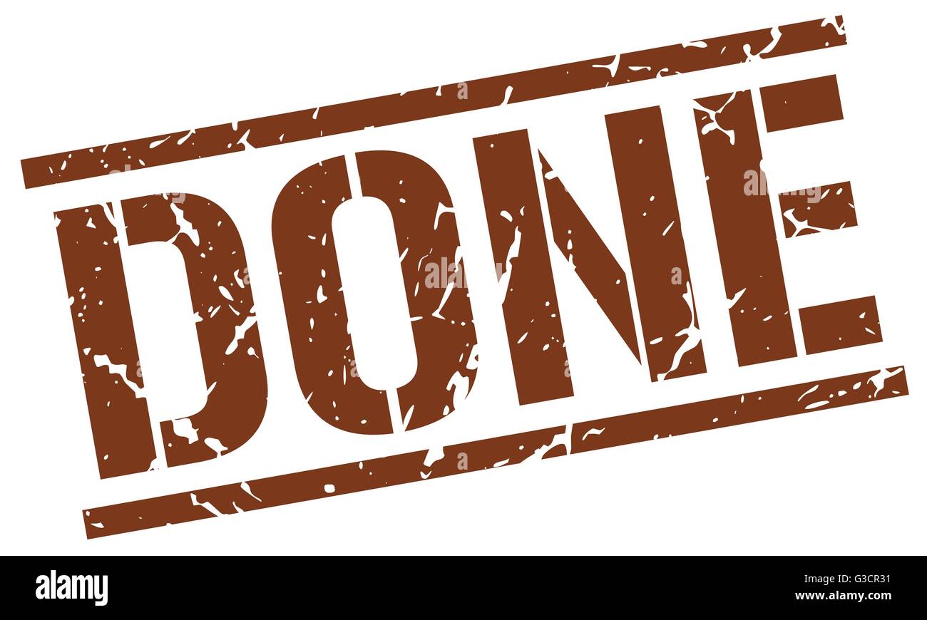 Done brown Stock Vector Images - Alamy