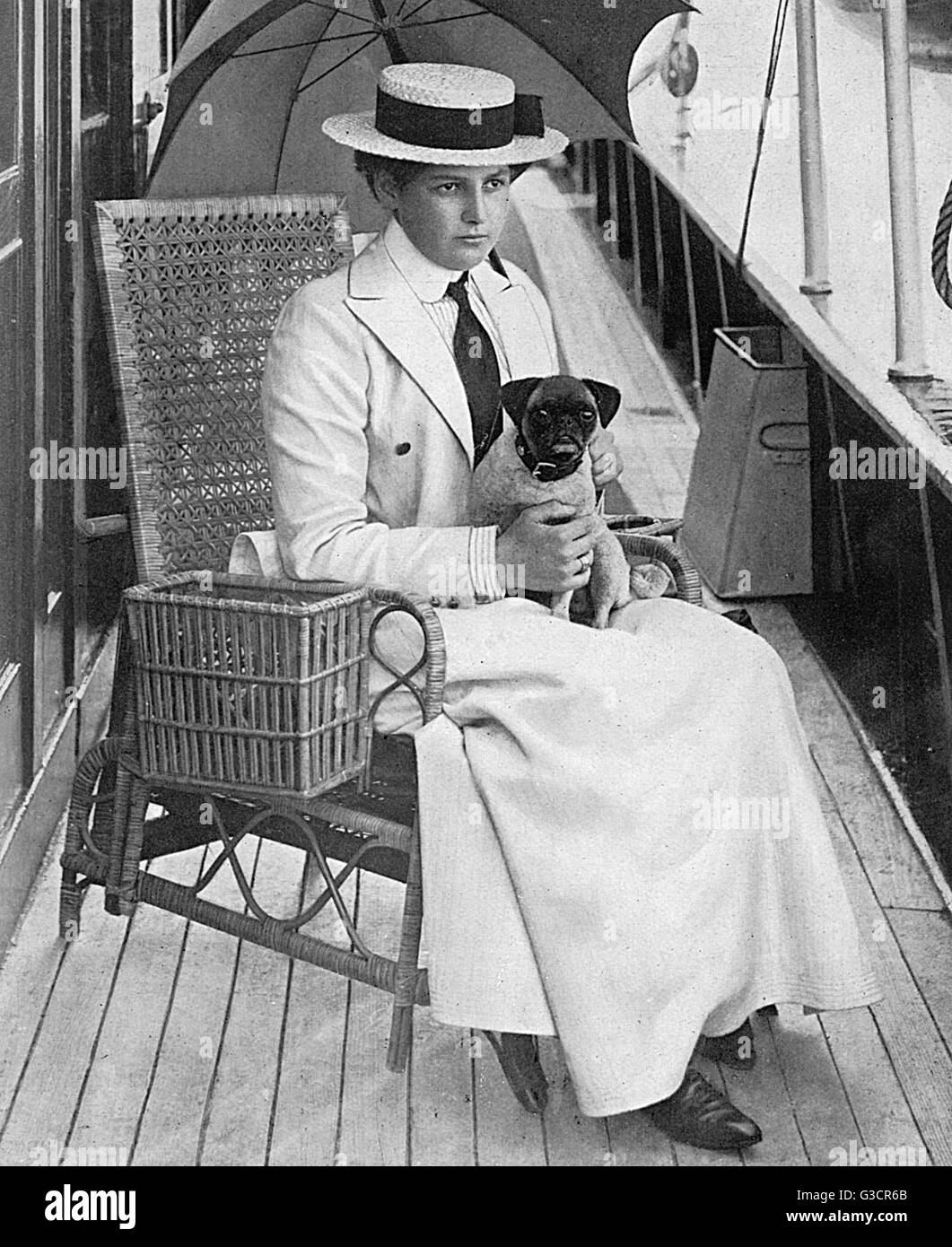 Lady Constance Butler on hte S. Y. Miranda Stock Photo - Alamy