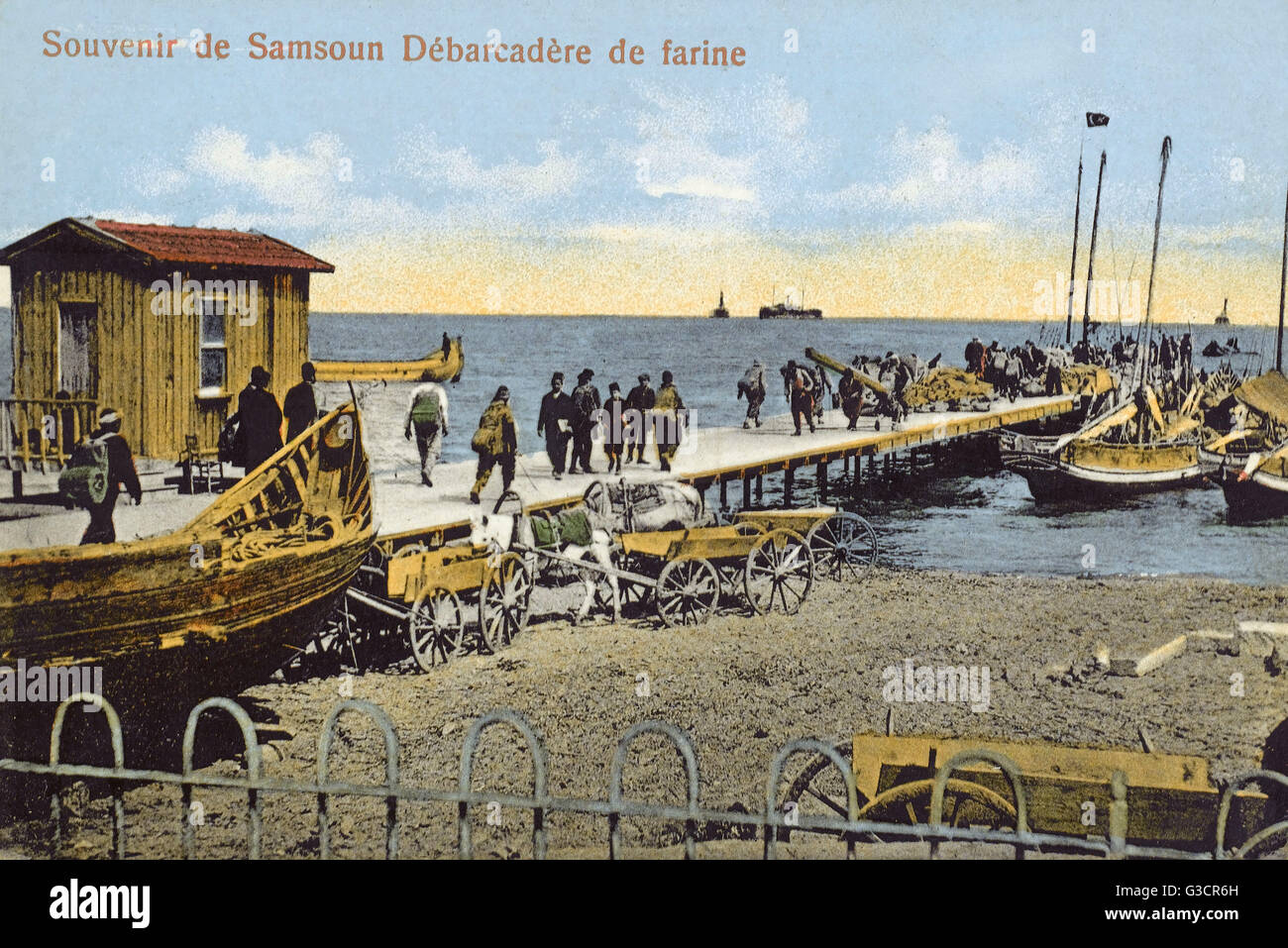 Samsun, Turkey - Landing Flour at the quay Stock Photo - Alamy