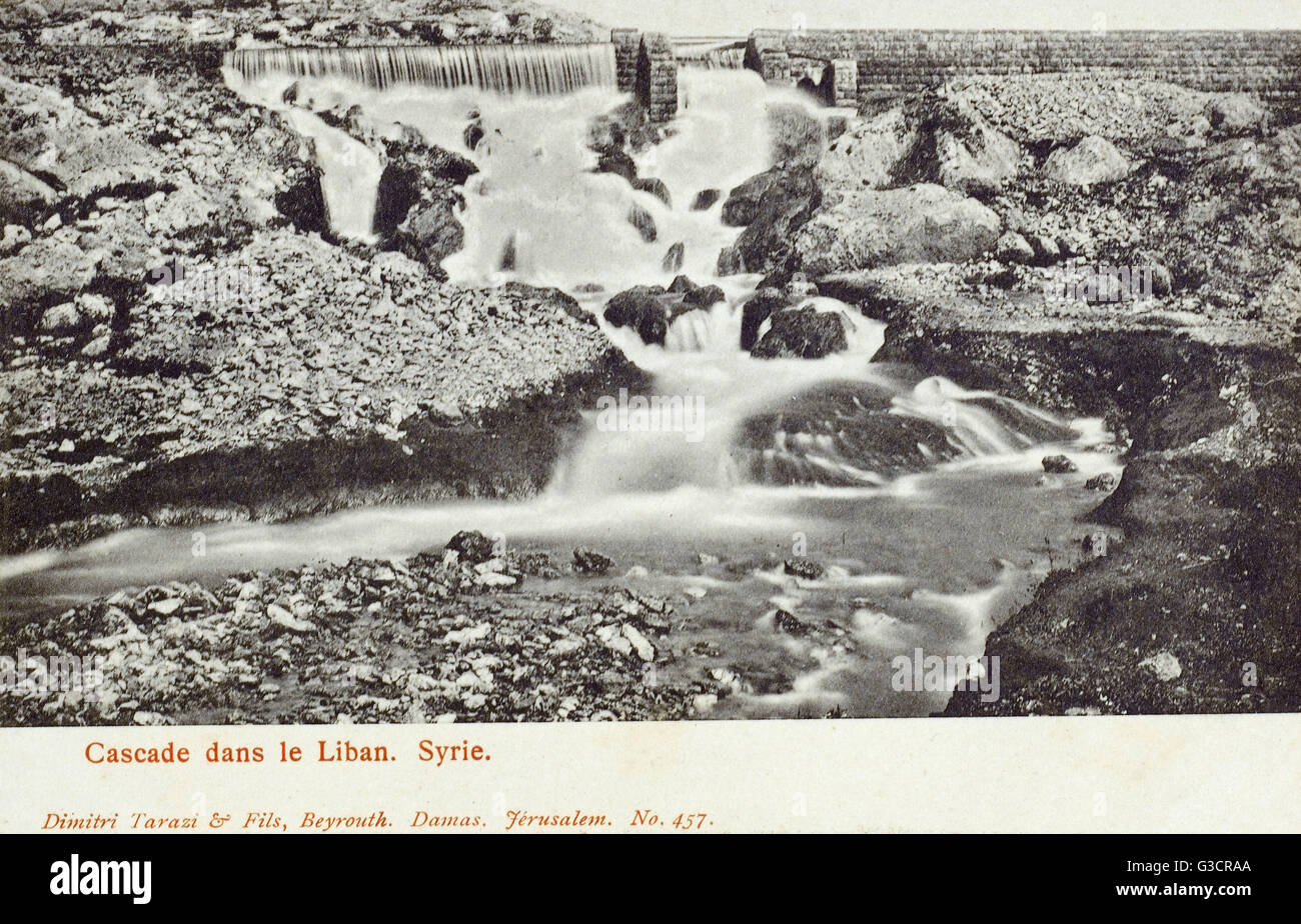 Waterfall - Mount Lebanon (Mont Liban) Mountain Range, Syria Stock ...