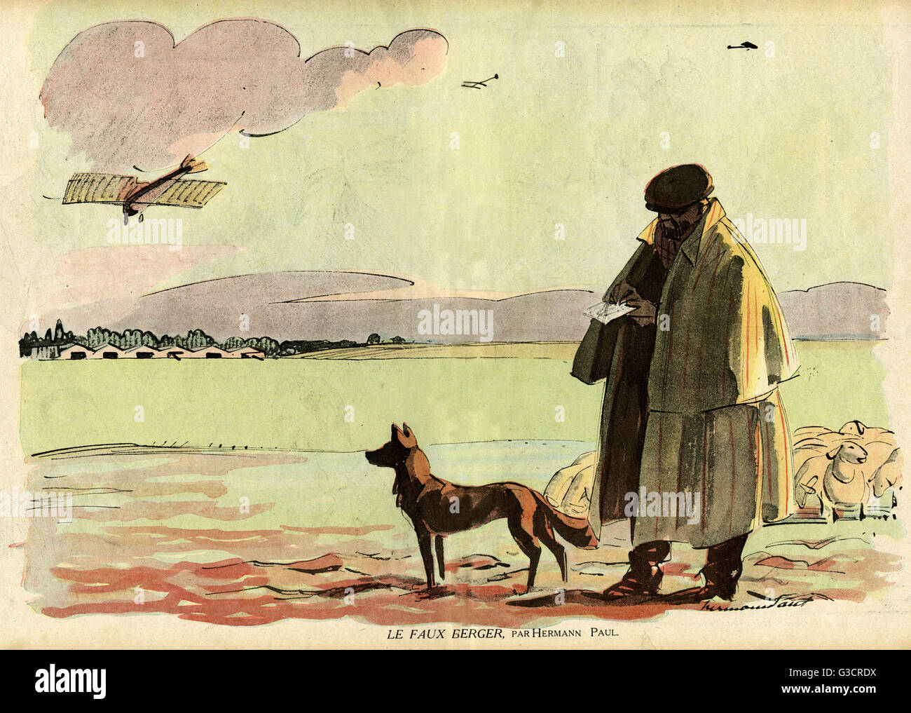 Cartoon, The false shepherd, WW1 Stock Photo - Alamy
