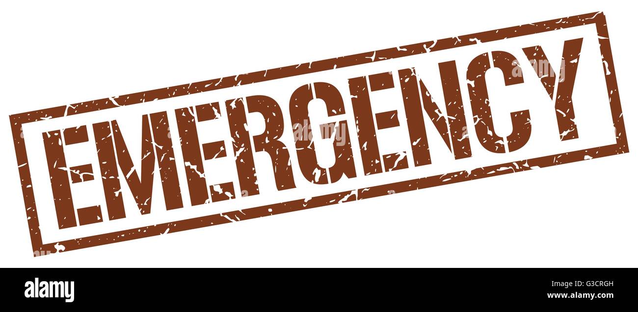 Emergency square stamp grunge Stock Vector Images - Alamy