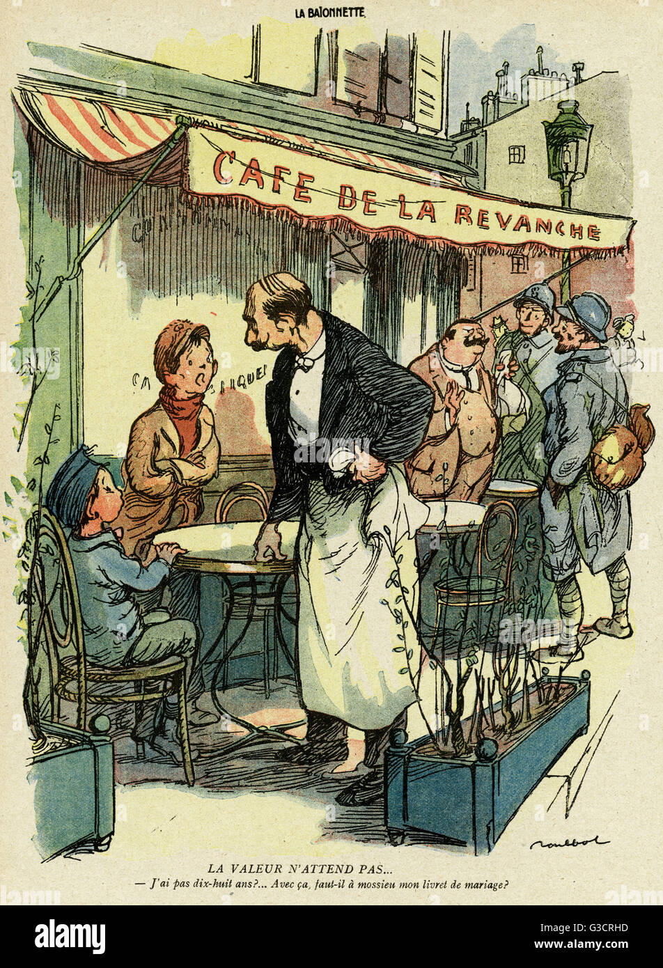 French Cafe Cartoon