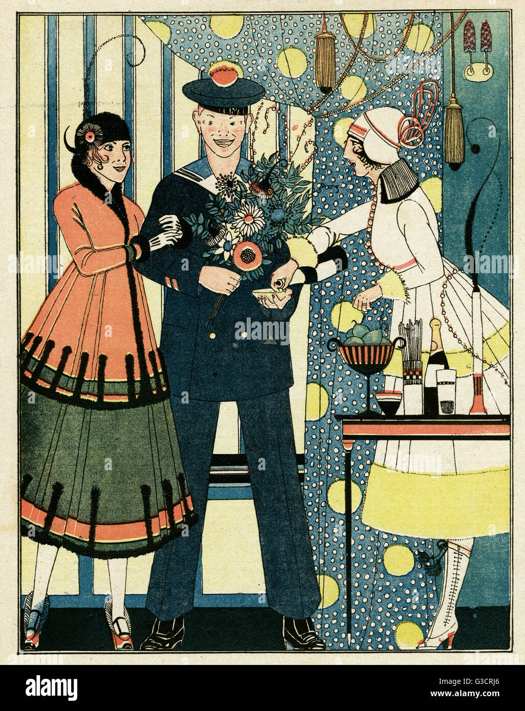 Cartoon, Women also profiteer, WW1 Stock Photo - Alamy