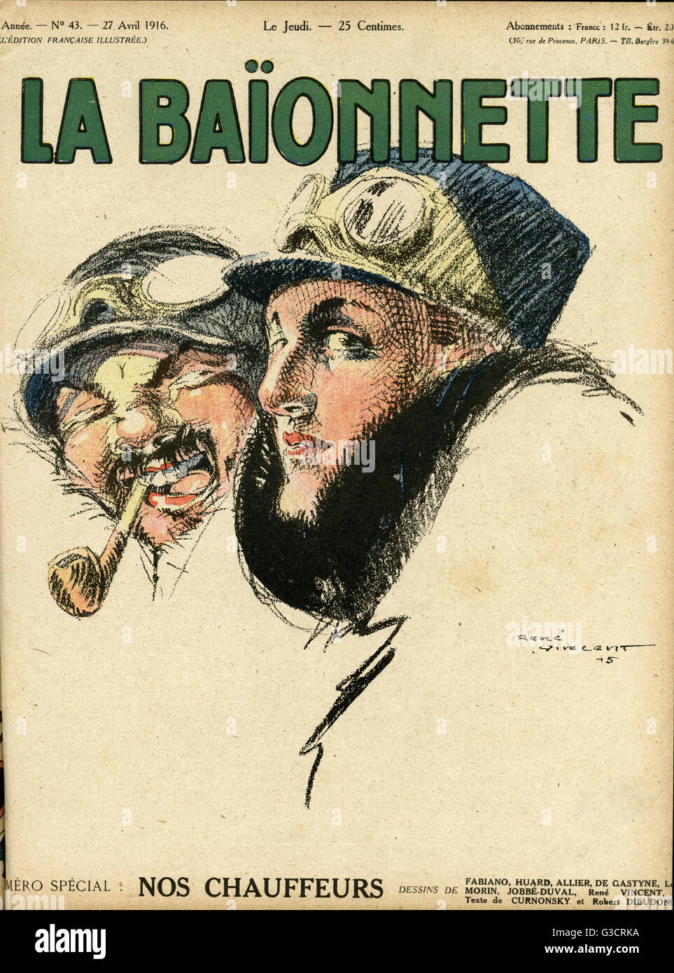 Front cover, La Baionnette, WW1 Stock Photo - Alamy