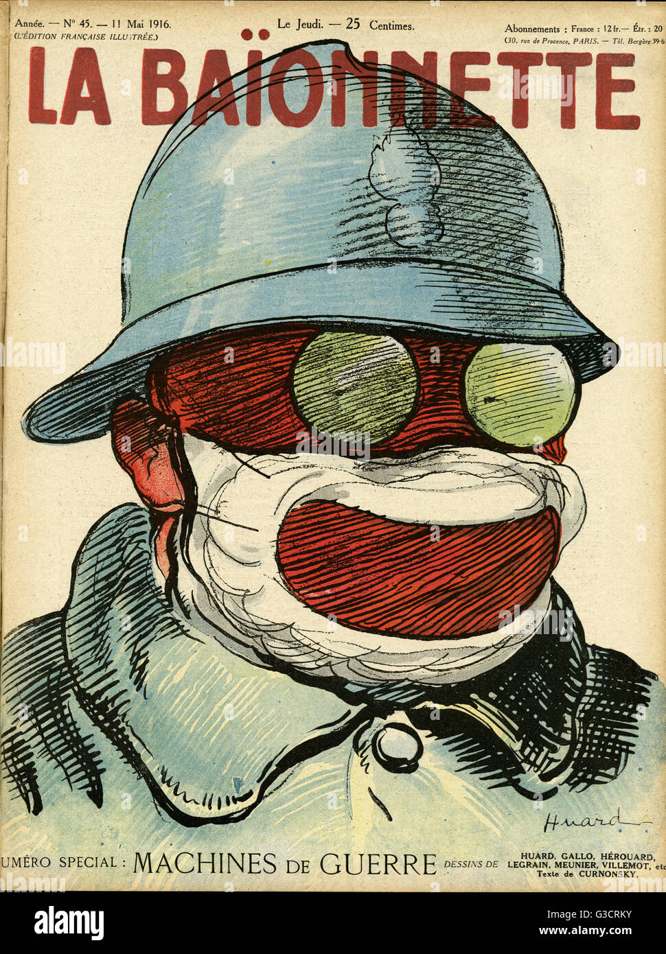 Front cover, La Baionnette, WW1 Stock Photo - Alamy
