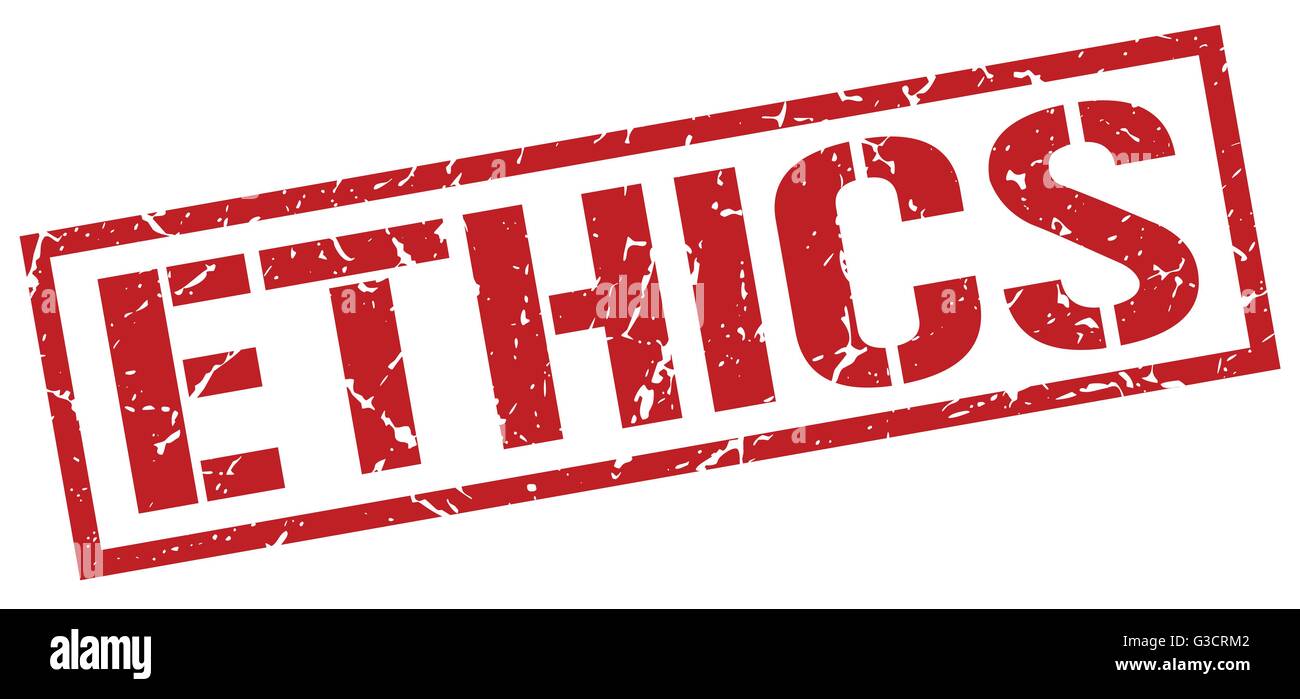 ethics red grunge square vintage rubber stamp Stock Vector Image & Art ...