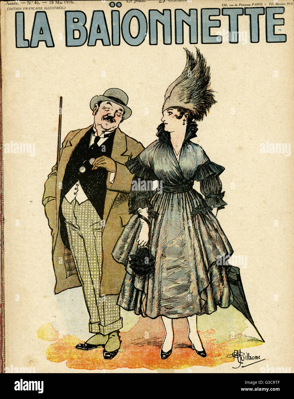 Front cover, La Baionnette, WW1 Stock Photo - Alamy