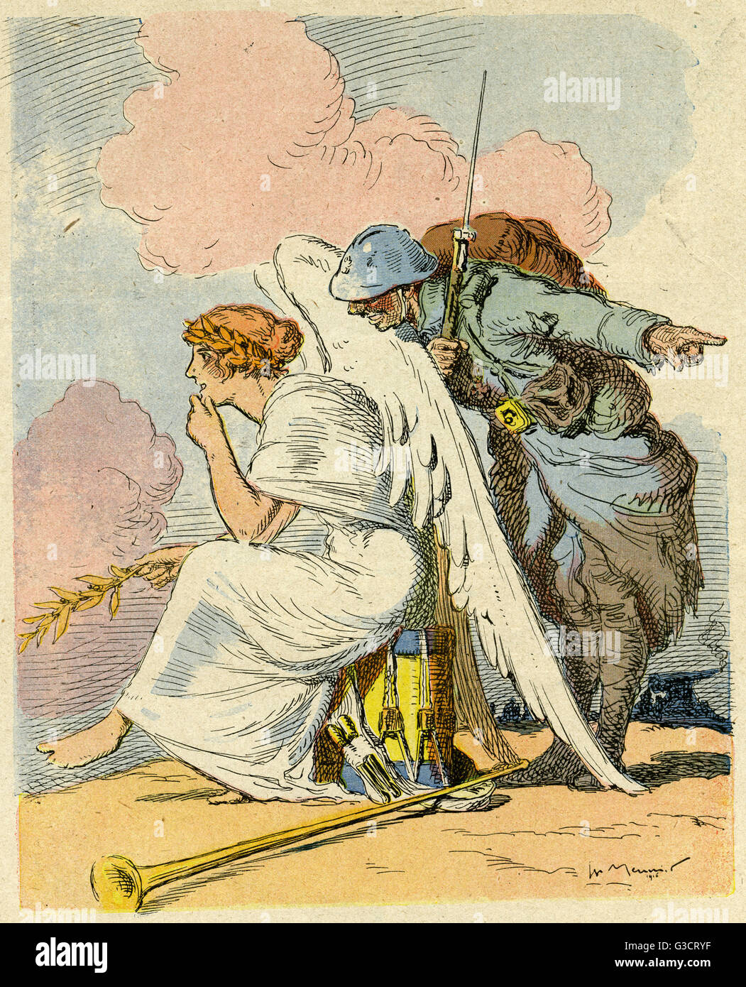 Cartoon, Peace, WW1 Stock Photo - Alamy