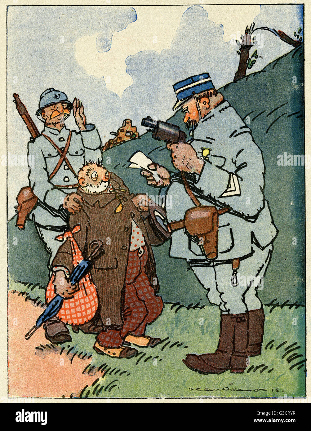 Cartoon, Round figures, WW1 Stock Photo - Alamy