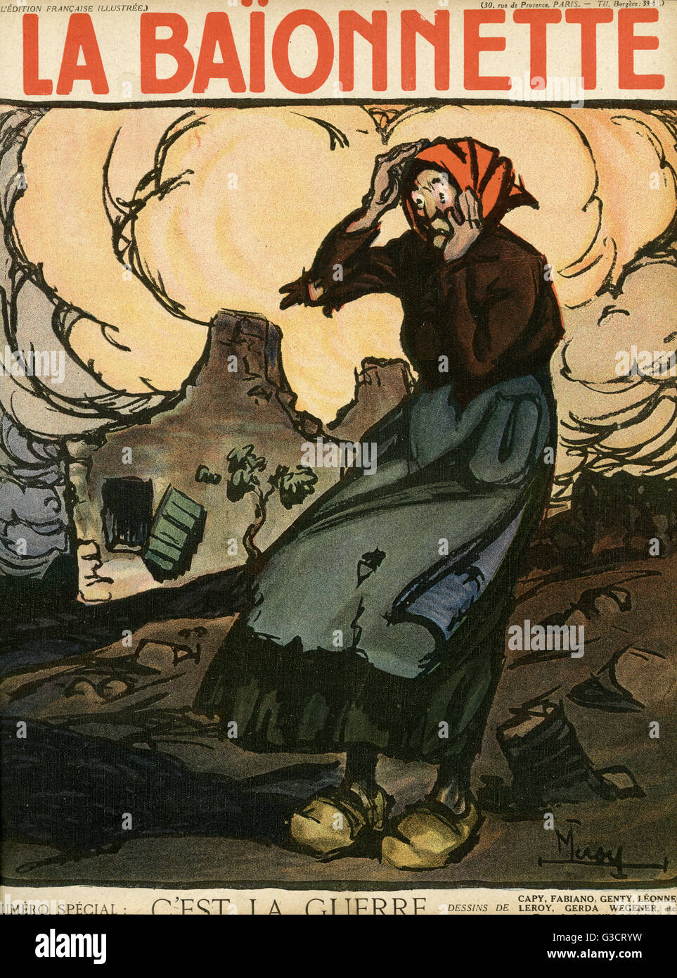 Front cover, La Baionnette, WW1 Stock Photo - Alamy