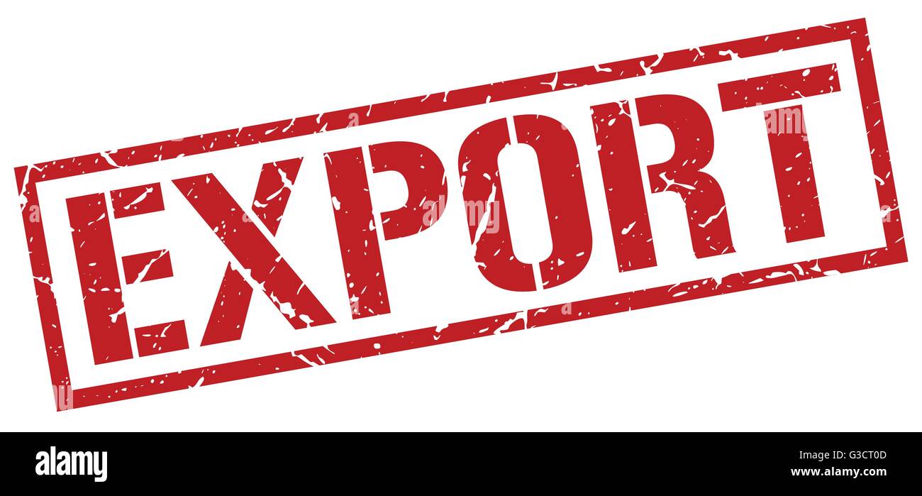 export red grunge square vintage rubber stamp Stock Vector Image & Art ...
