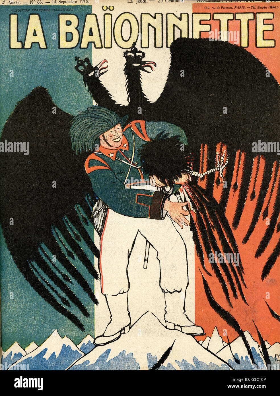 Front cover, La Baionnette, WW1 Stock Photo - Alamy