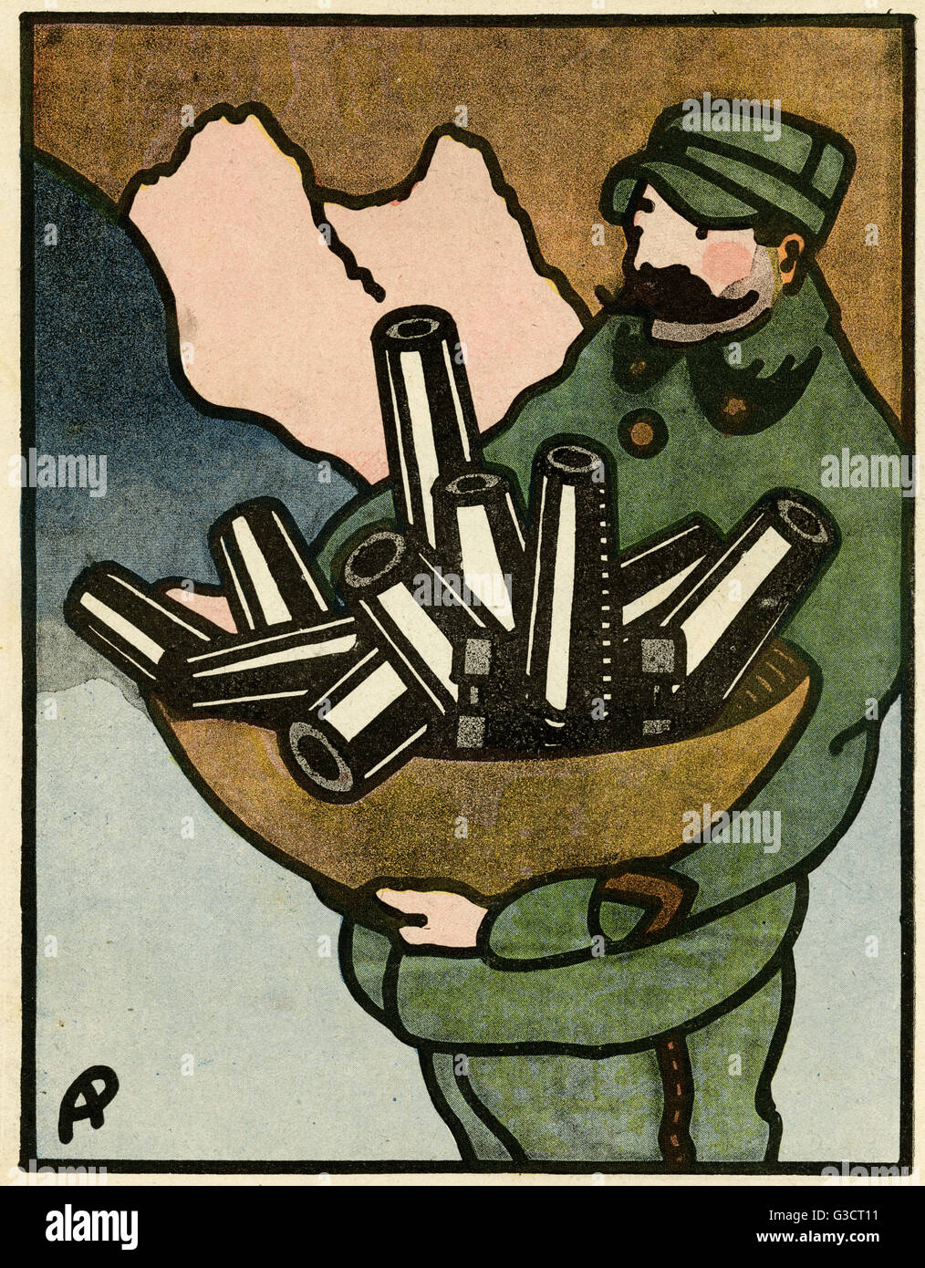 Cartoon, Their munitions factories, WW1 Stock Photo - Alamy