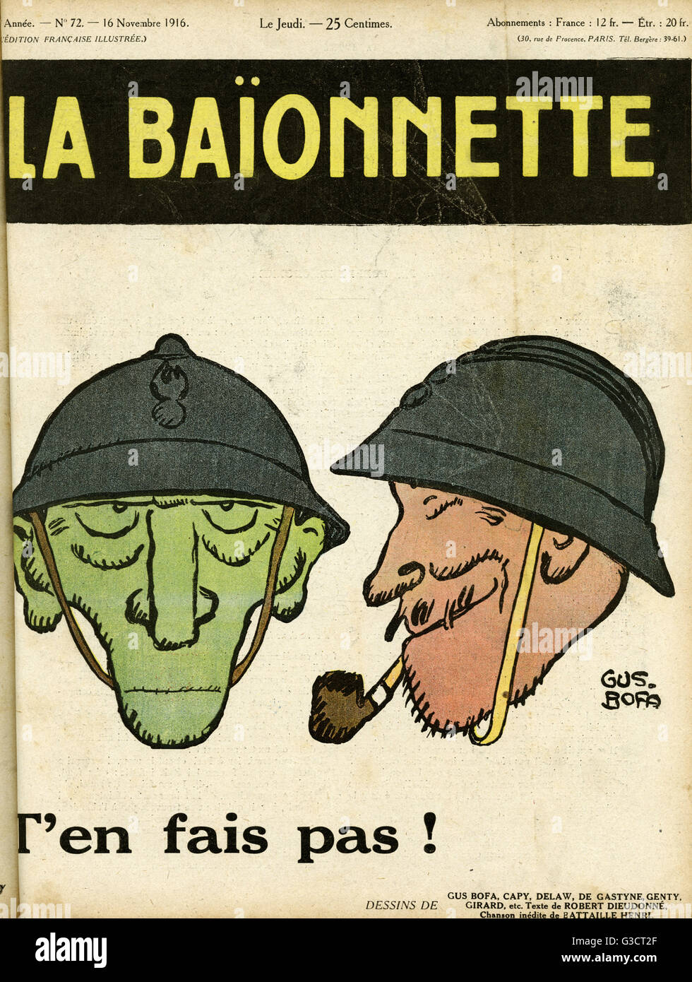 Front cover, La Baionnette, WW1 Stock Photo - Alamy