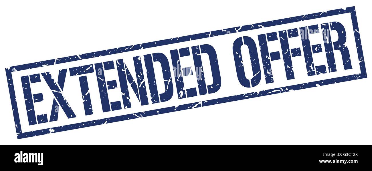 extended offer blue grunge square vintage rubber stamp Stock Vector Image & Art - Alamy