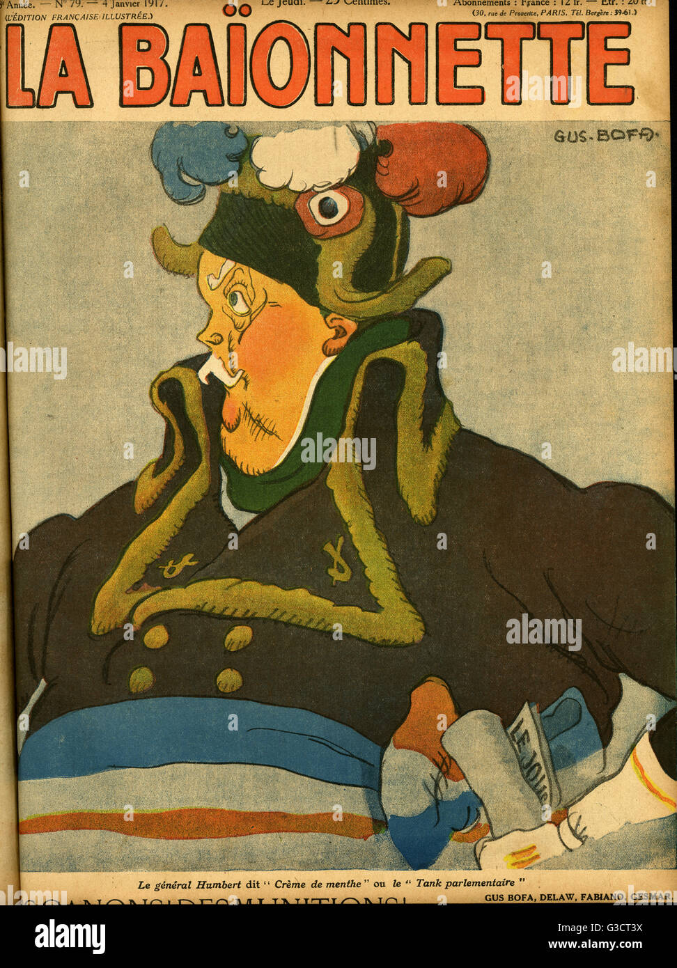 Front cover, La Baionnette, WW1 Stock Photo - Alamy