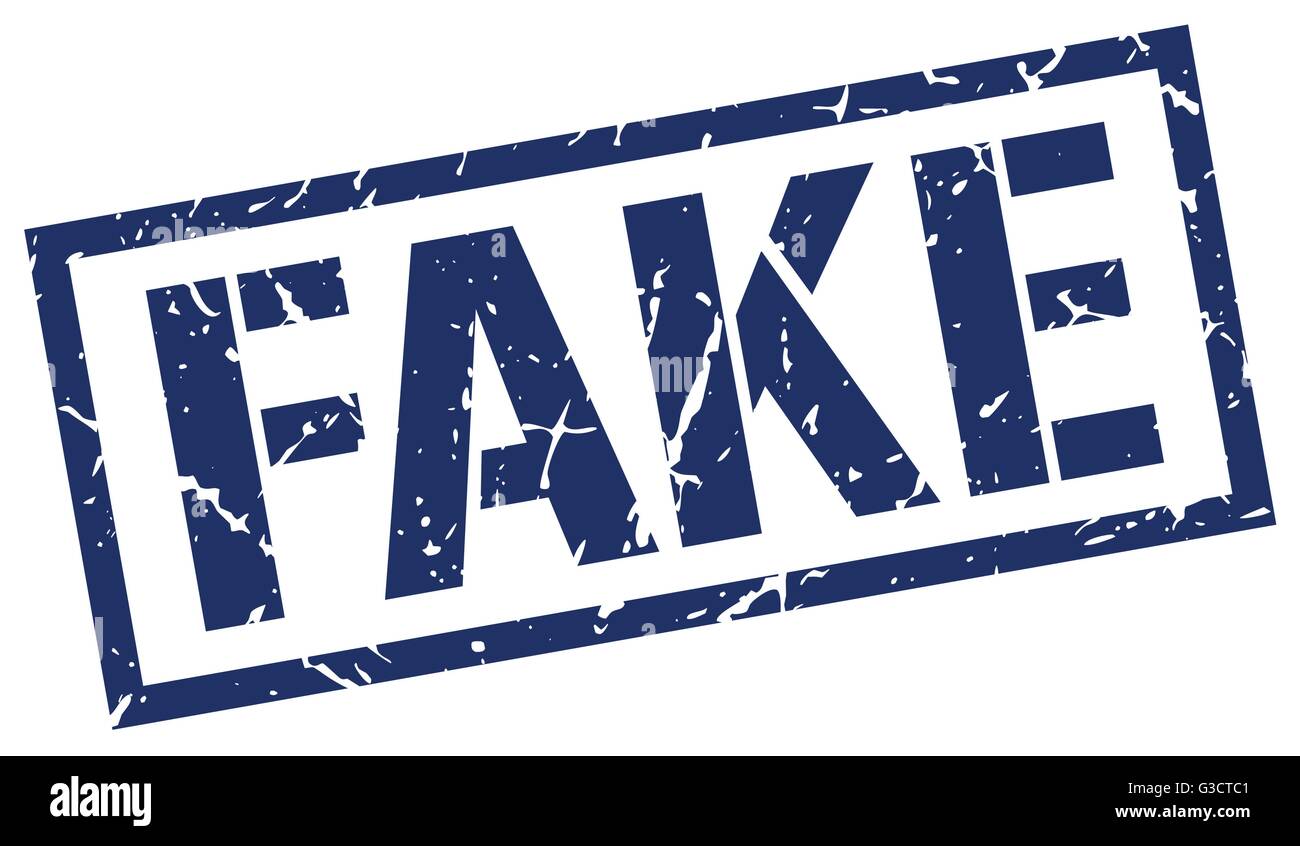 fake blue grunge square vintage rubber stamp Stock Vector Image & Art ...