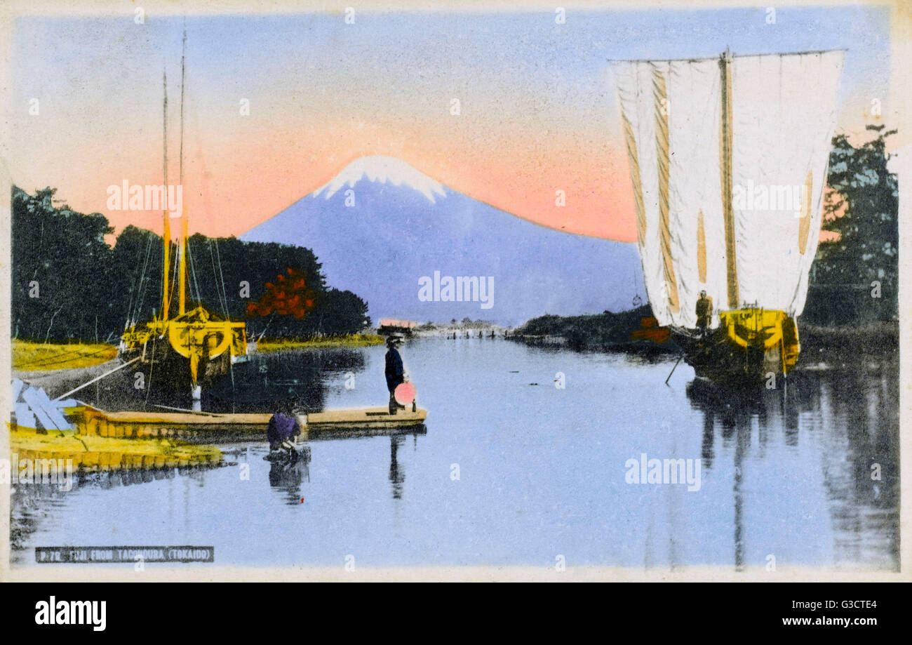 Mount Fuji, Japan - from Tagonoura (Takaido Stock Photo - Alamy