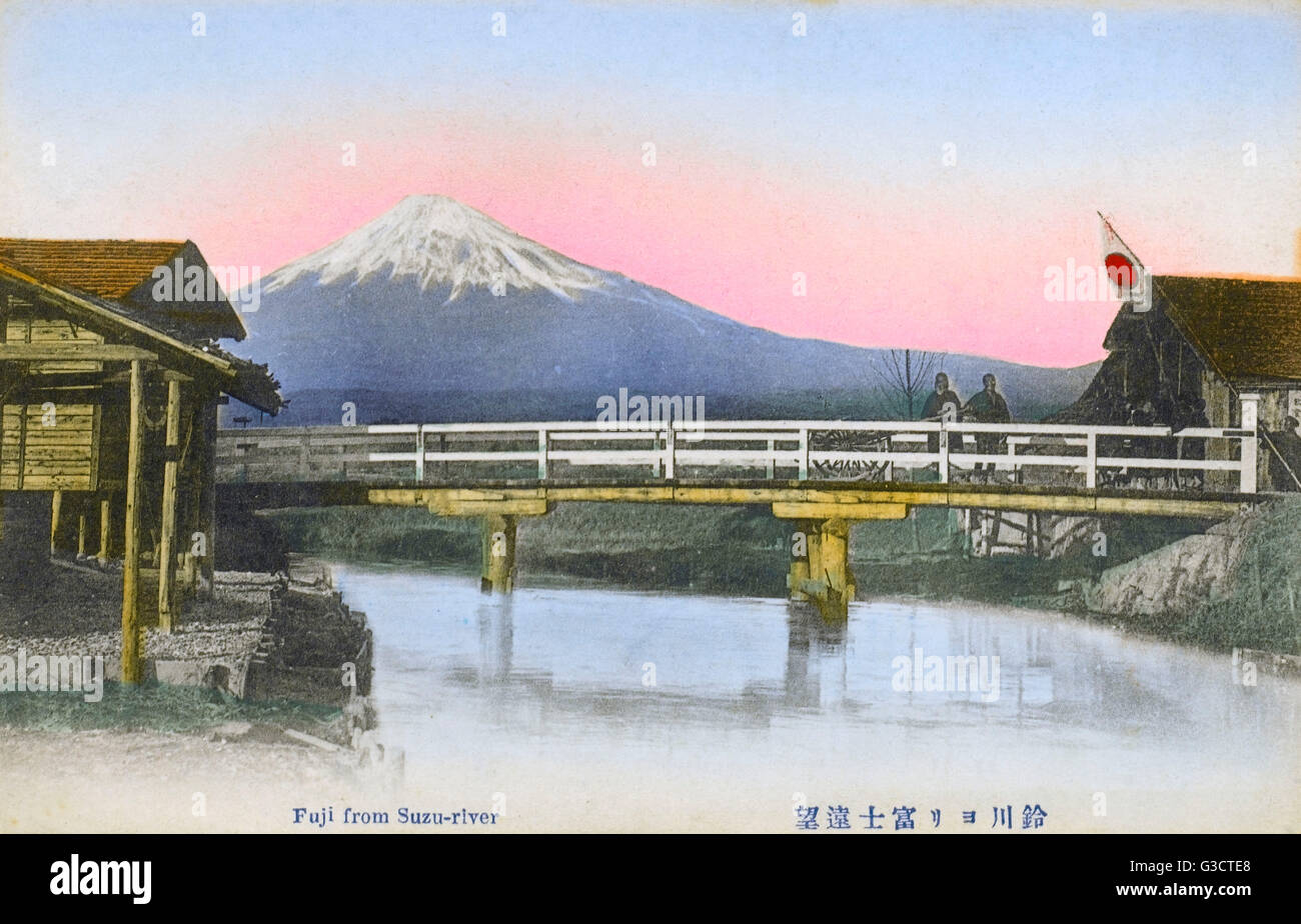 Mount Fuji, Japan - from the Suzu River Stock Photo - Alamy