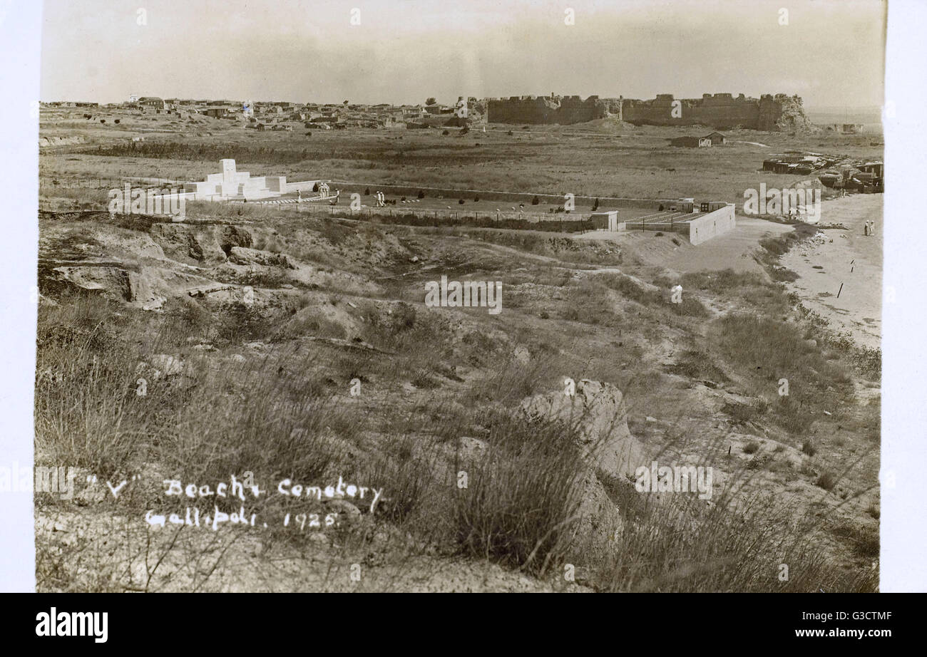 V Beach Cemetery - near Cape Helles, Gallipoli, Turkey Stock Photo - Alamy