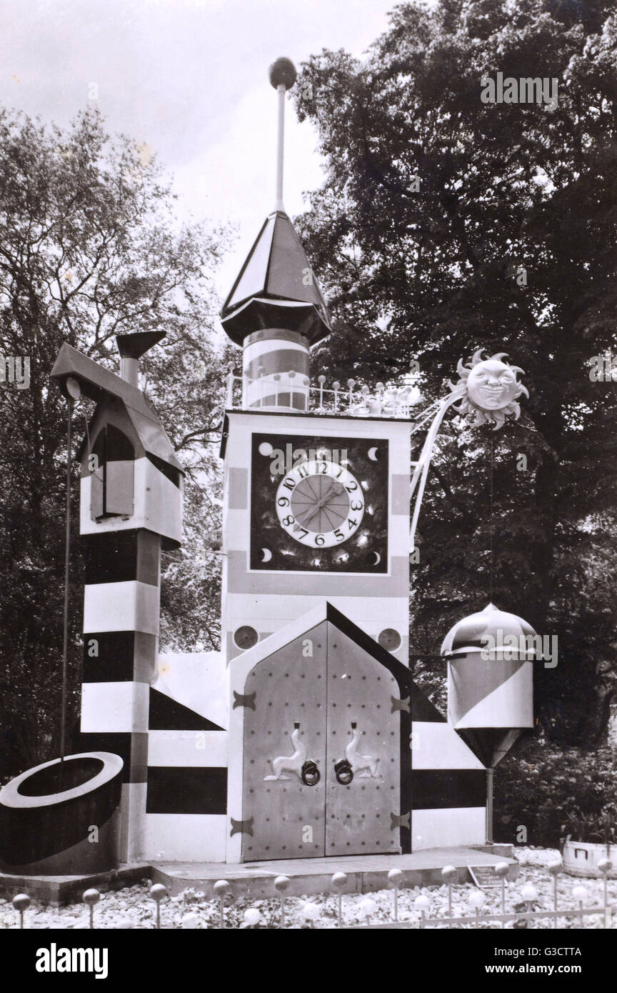 Guinness Clock at Battersea Festival Pleasure Garden Stock Photo - Alamy