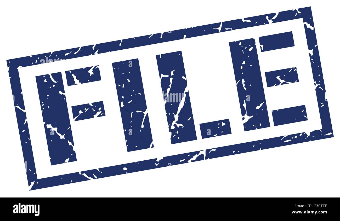 file blue grunge square vintage rubber stamp Stock Vector Image & Art - Alamy