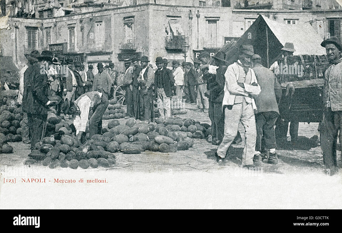 Melon Market, Naples (Napoli), Italy Stock Photo - Alamy