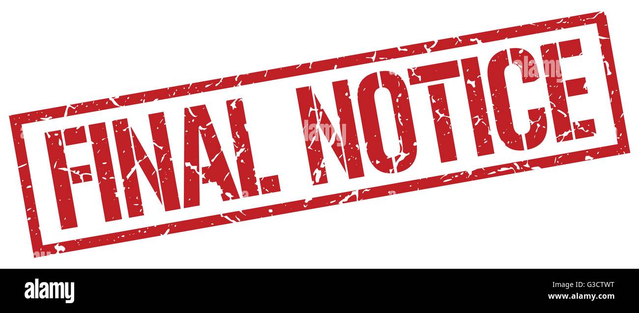 Final notice red grunge Stock Vector Images - Alamy