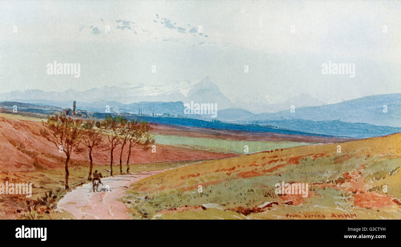 Alps from Verona, Italy Stock Photo - Alamy