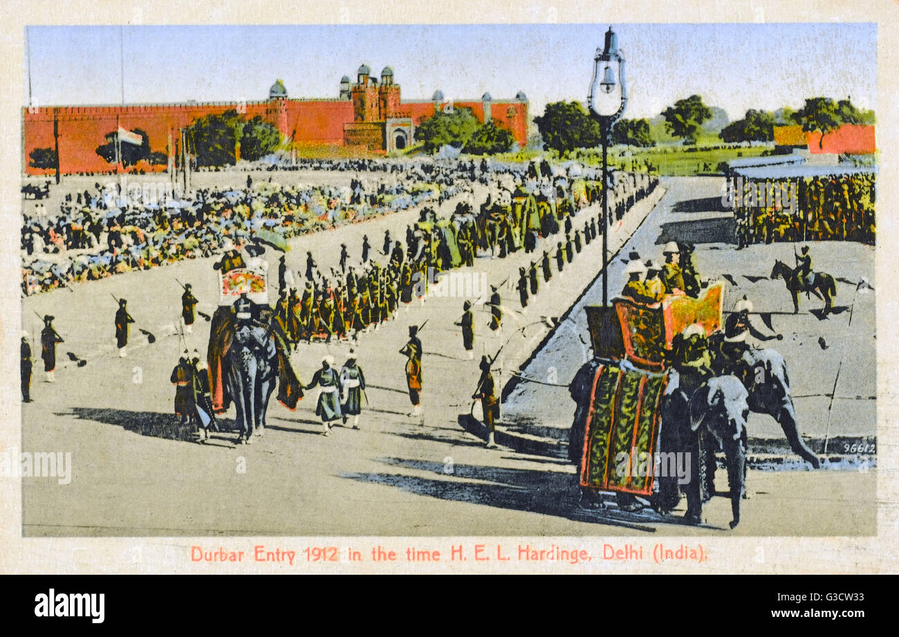 Indian Durbar - Delhi - Governor General Lord Hardinge Stock Photo - Alamy