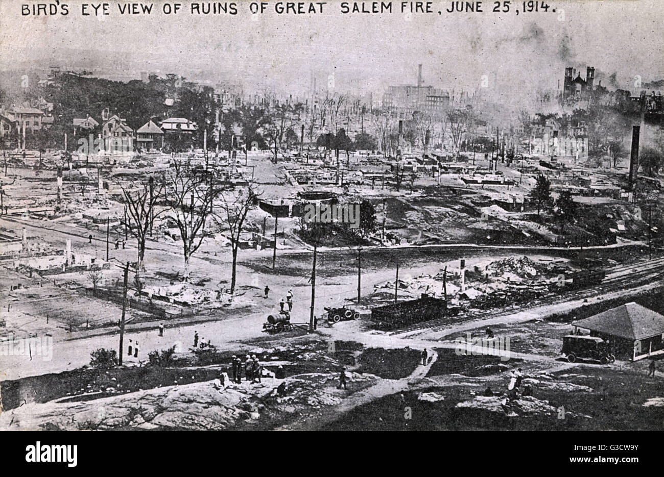 Ruins after great fire, Salem, Massachusetts, USA Stock Photo - Alamy