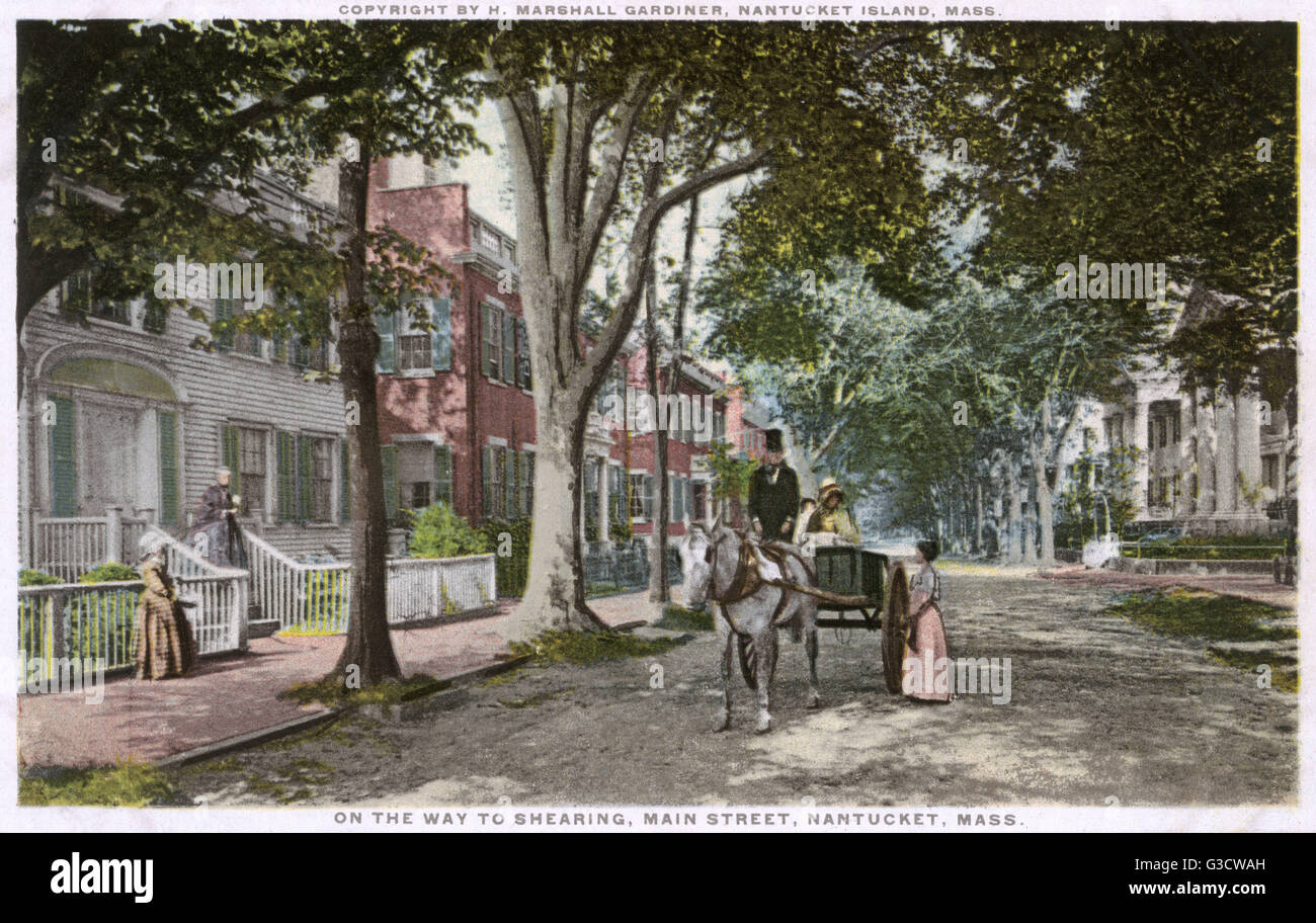 Nantucket street scene hi-res stock photography and images - Alamy