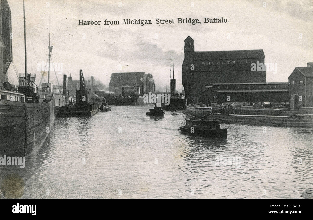 View of the Harbour, Buffalo, New York State, USA Stock Photo - Alamy