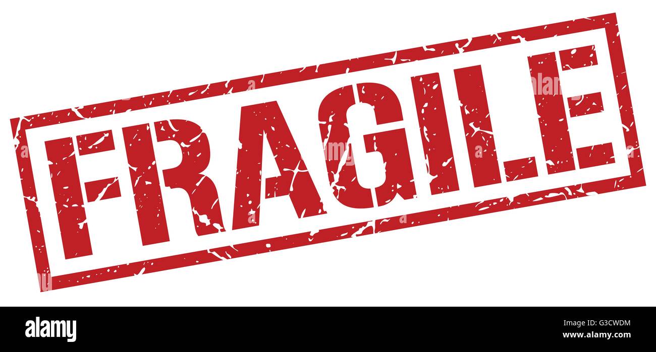 Fragile stamp vintage red hi-res stock photography and images - Alamy
