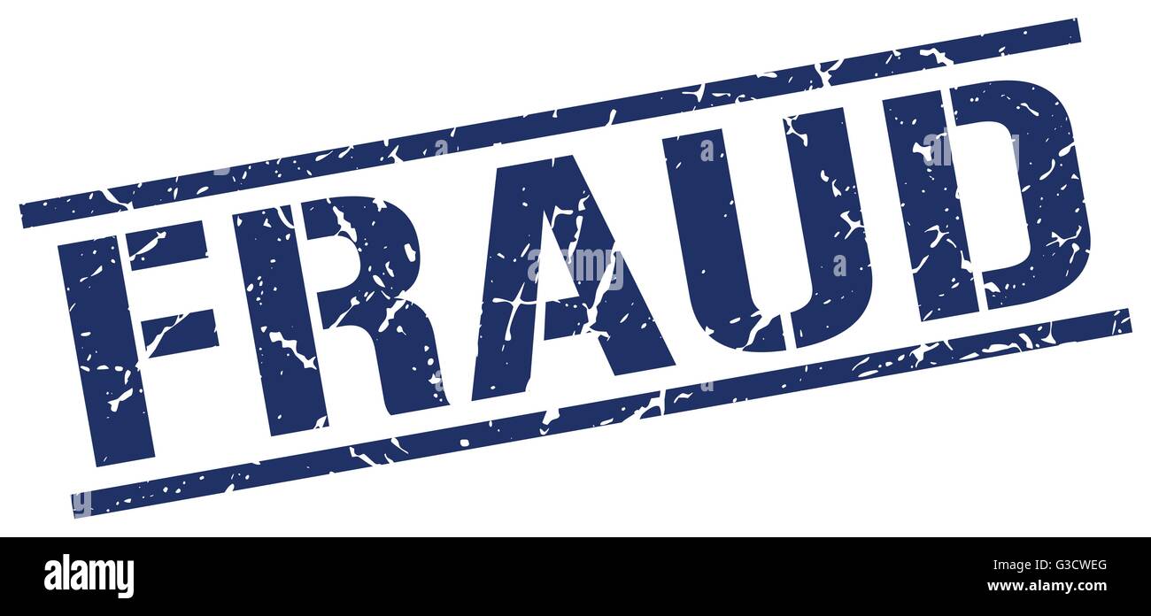fraud blue grunge square vintage rubber stamp Stock Vector Image & Art ...