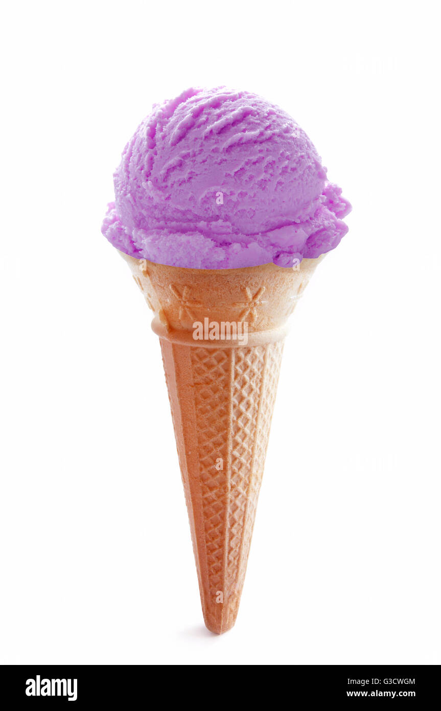 Blueberry Ice Cream Cone Pov Of Hand Holding A Purple Blueberry