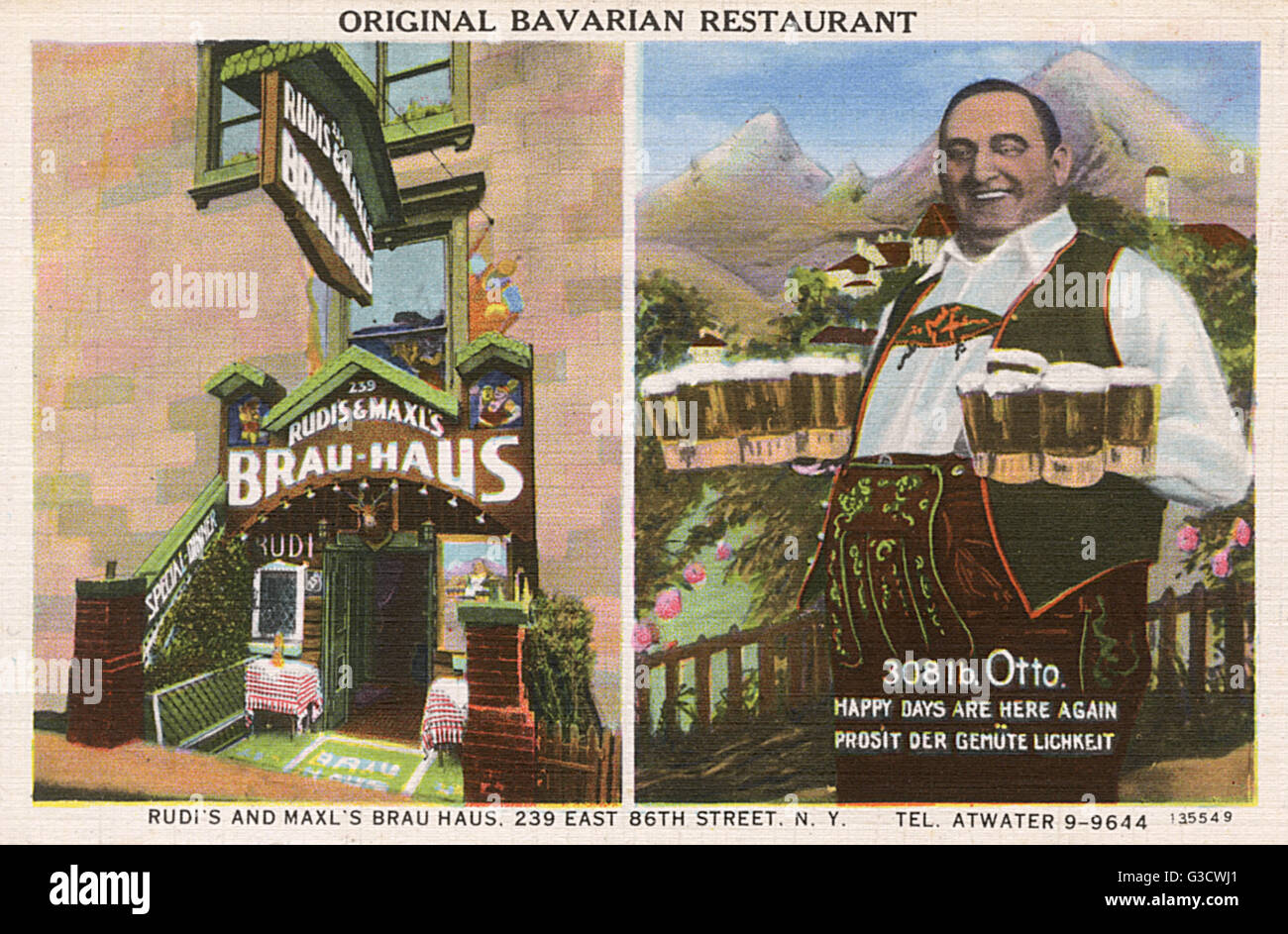 Original Bavarian Restaurant, New York City, USA Stock Photo - Alamy