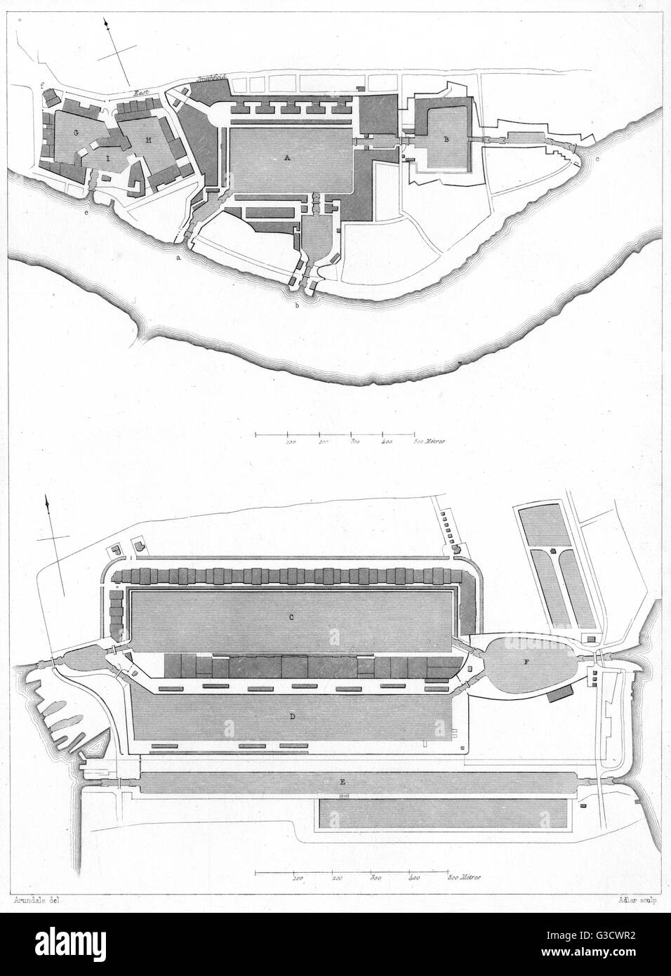 London dock map hi-res stock photography and images - Alamy