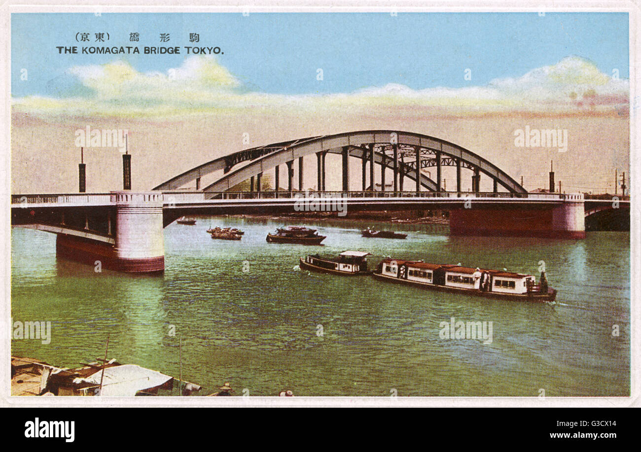 Tokyo, Japan - The Komagata Bridge over the Sumida River Stock Photo ...