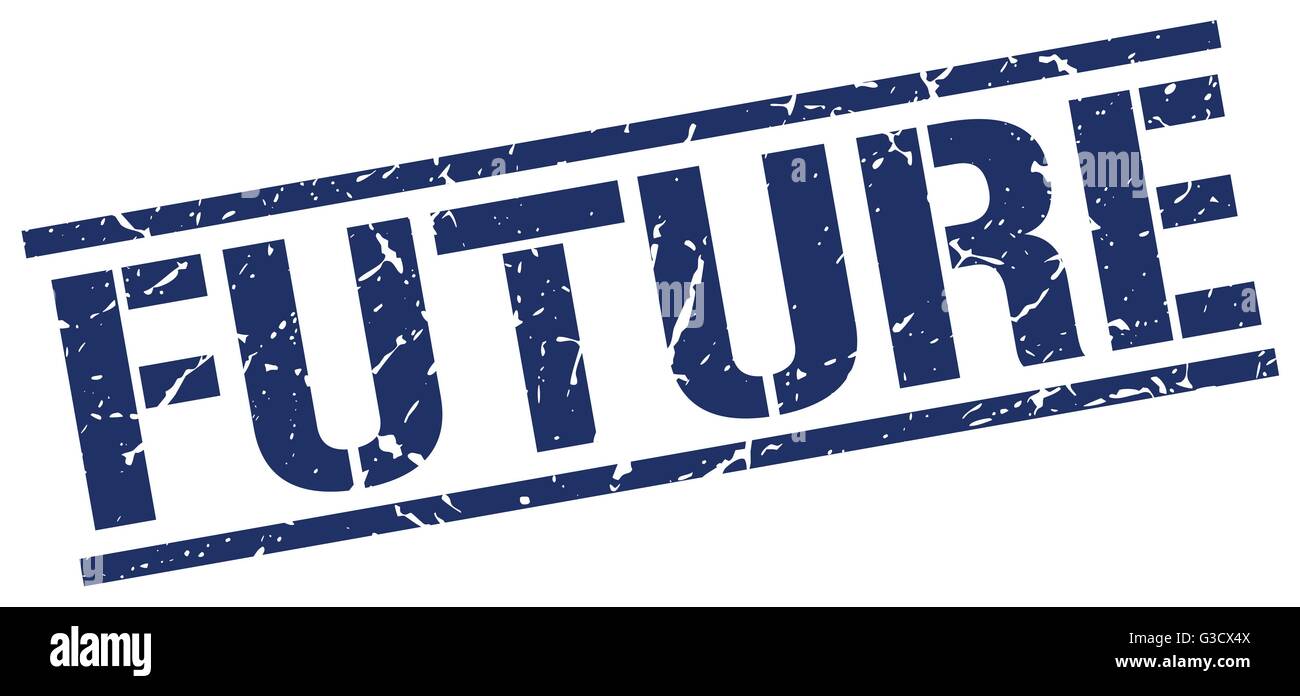 future blue grunge square vintage rubber stamp Stock Vector Image & Art - Alamy