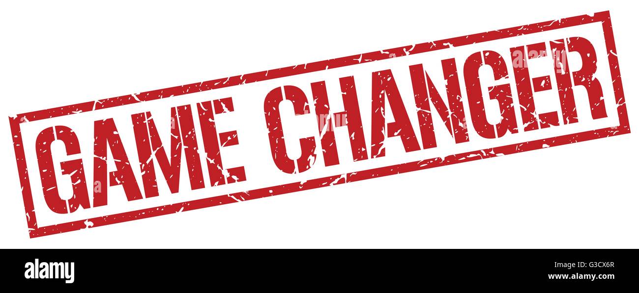 game changer red grunge square vintage rubber stamp Stock Vector Image ...
