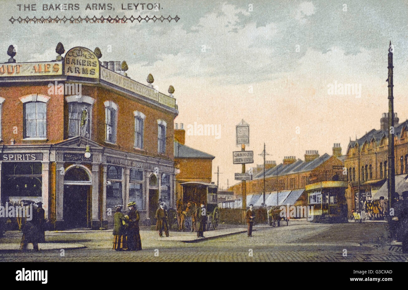 A wonderful colour postcard of the suburbs of London in the early 1900s ...