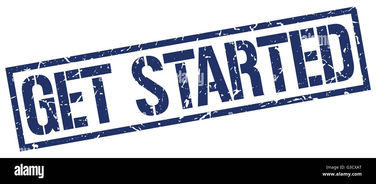 Get started rubber stamp Stock Vector Images - Alamy