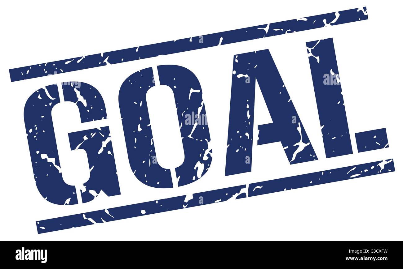 goal blue grunge square vintage rubber stamp Stock Vector Image & Art ...