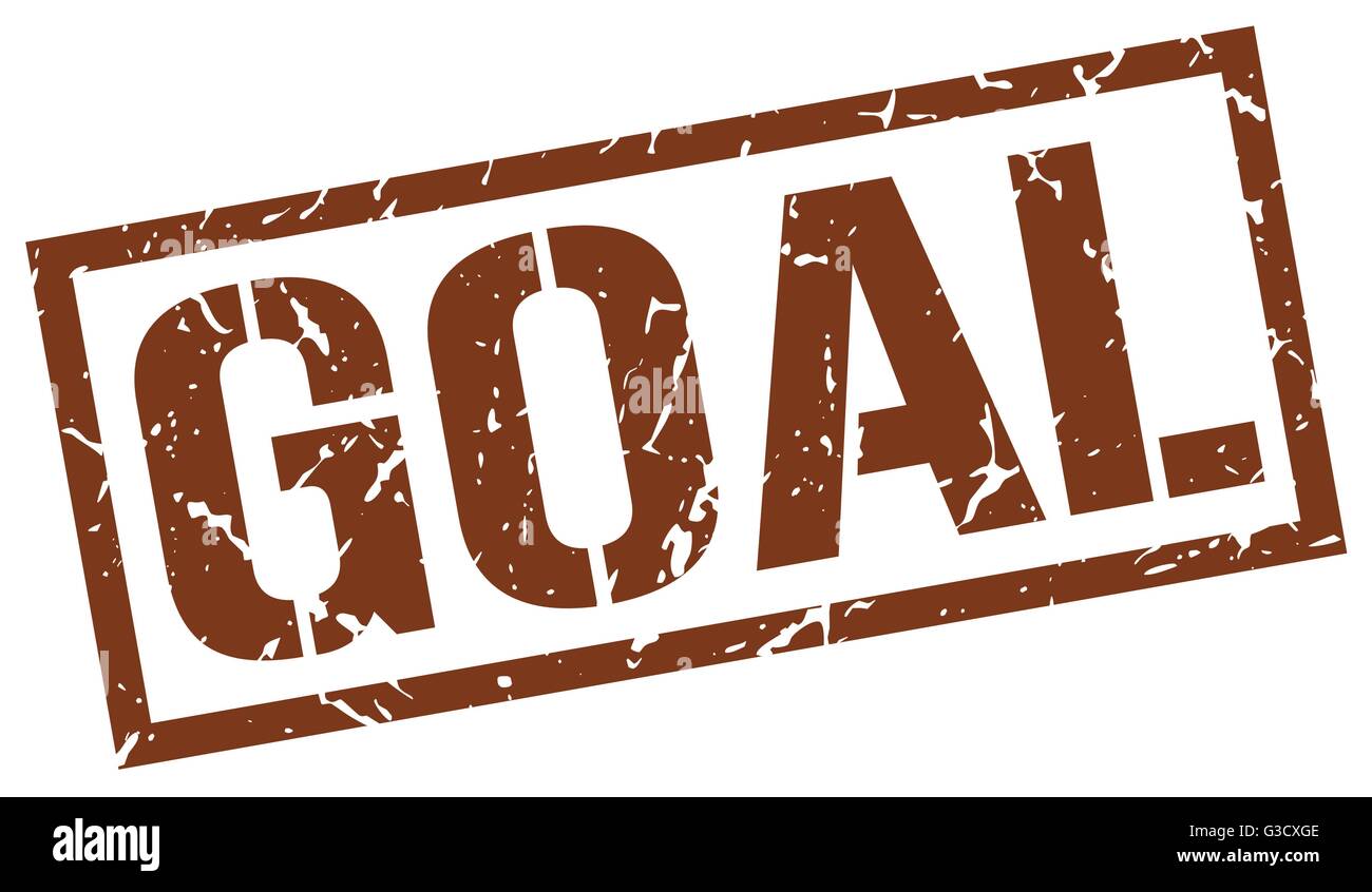 goal brown grunge square vintage rubber stamp Stock Vector Image & Art ...
