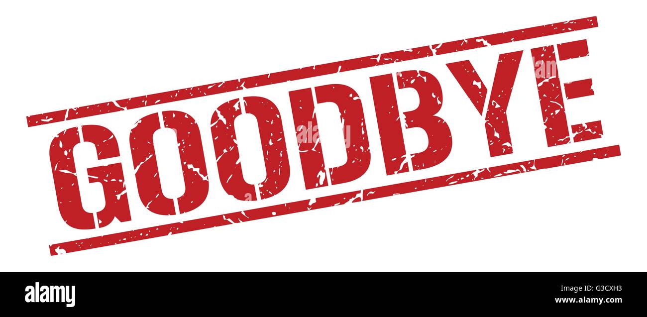 goodbye red grunge square vintage rubber stamp Stock Vector Image & Art ...