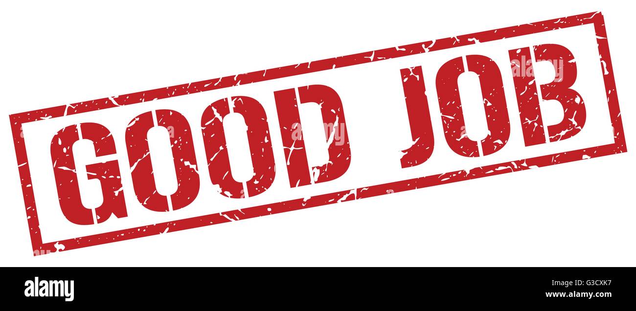 good job red grunge square vintage rubber stamp Stock Vector Image ...