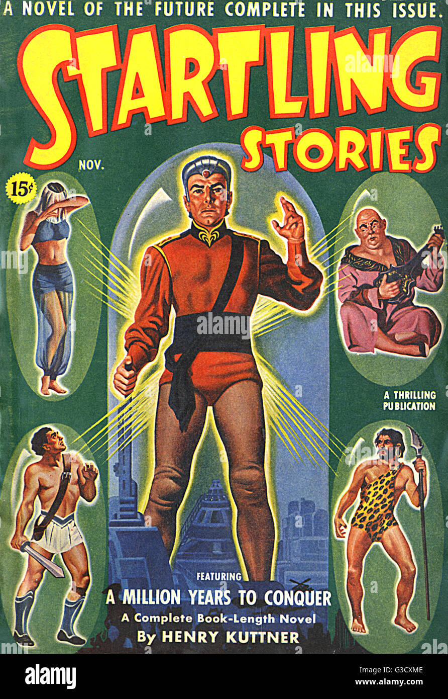 Startling Stories, A million years to conquer, 1940 Stock Photo - Alamy