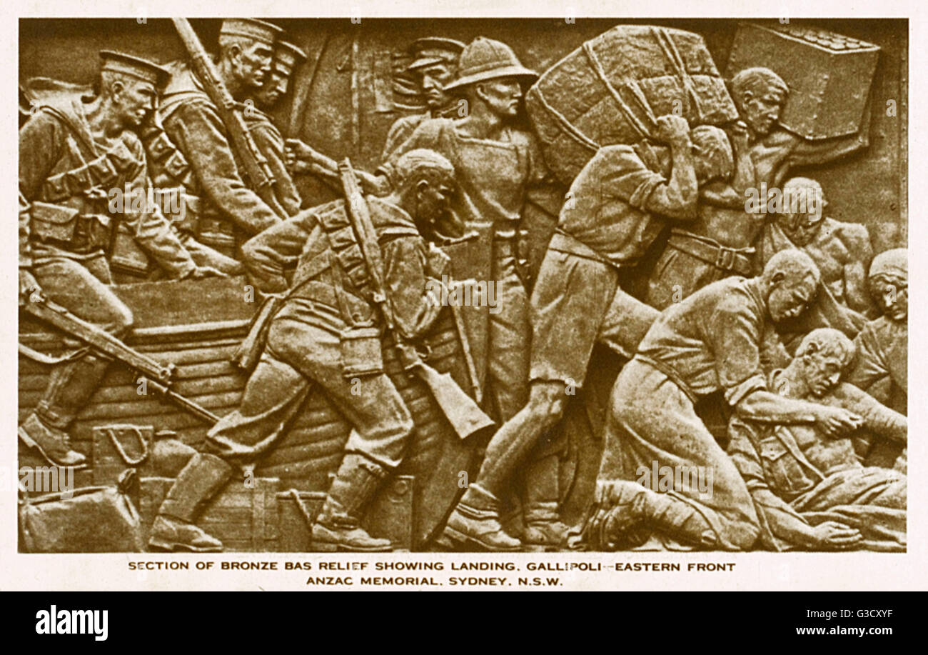 Bronze bas relief from the anzac war hi-res stock photography and ...